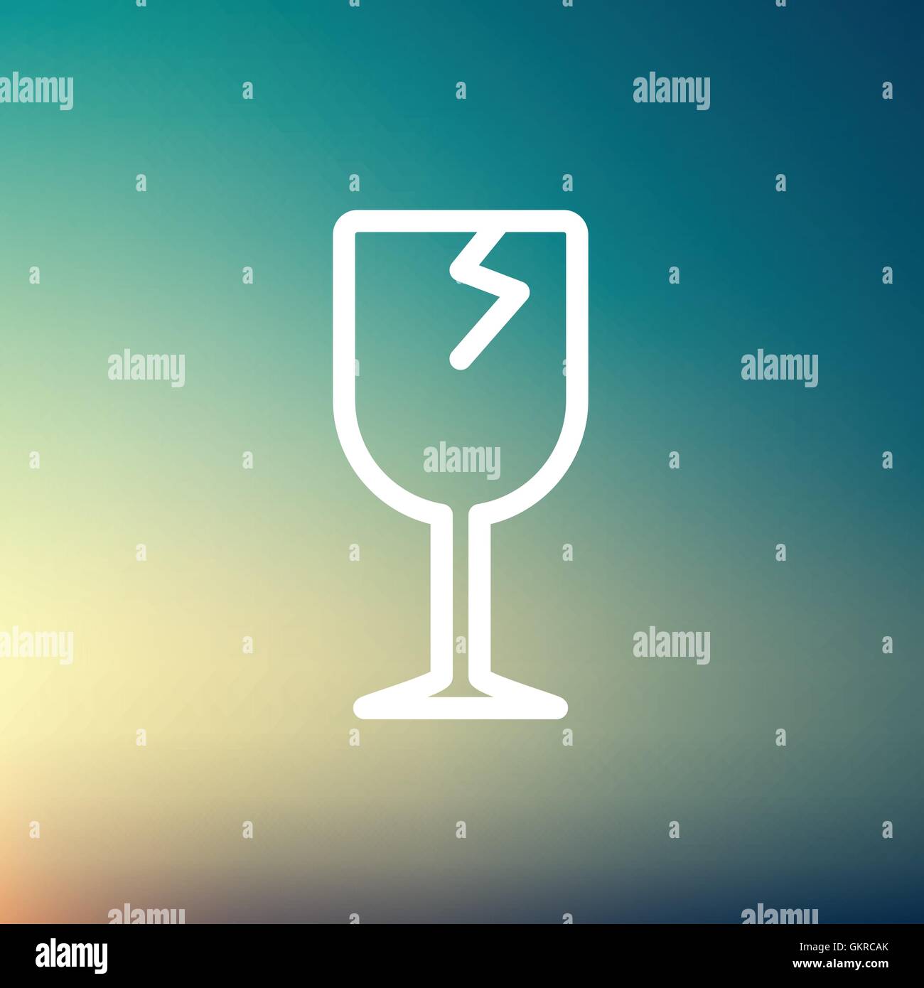 Caution icon linear thin Stock Vector Images - Alamy