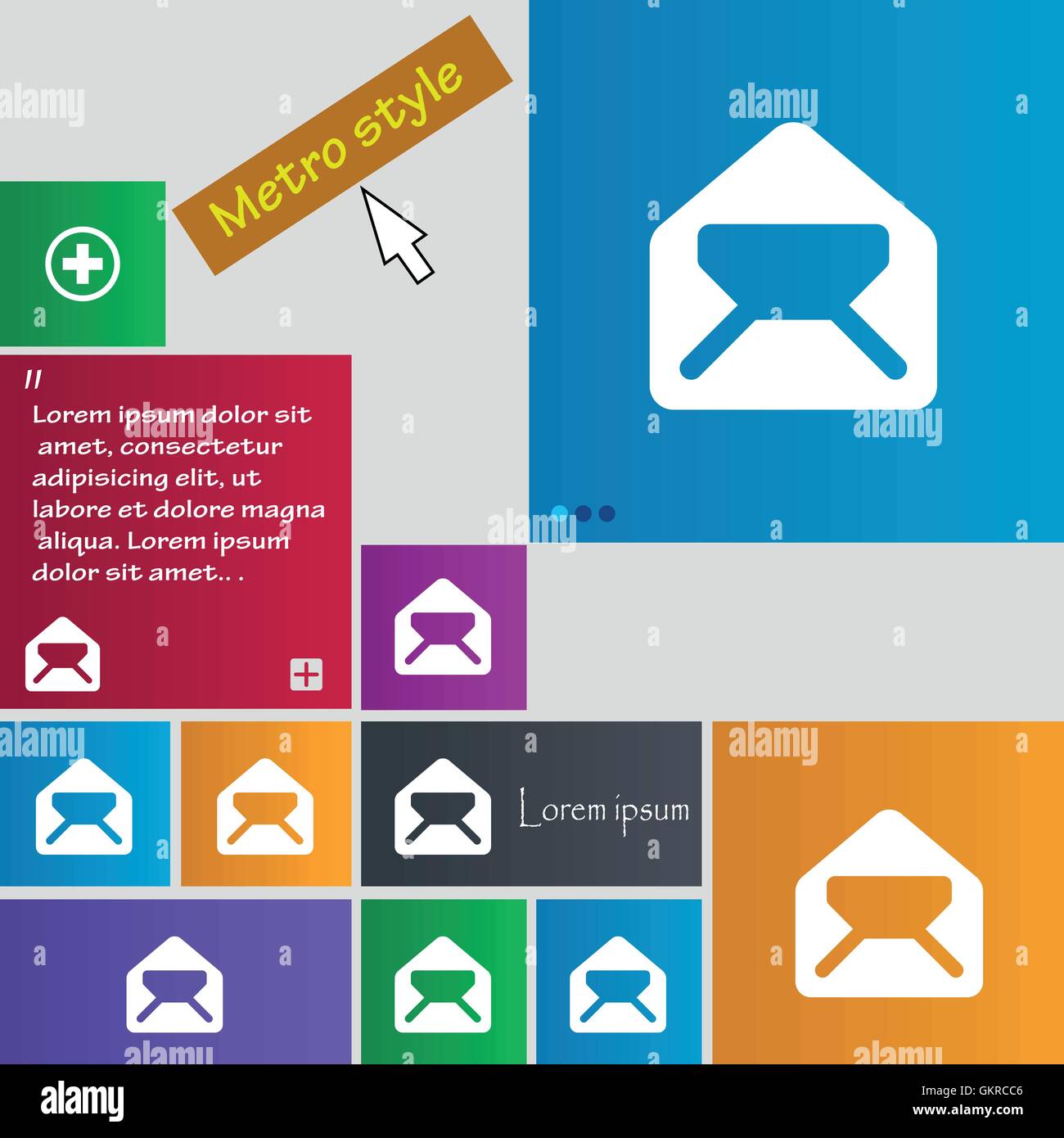 Mail, envelope, letter icon sign. buttons. Modern interface website buttons with cursor pointer ...