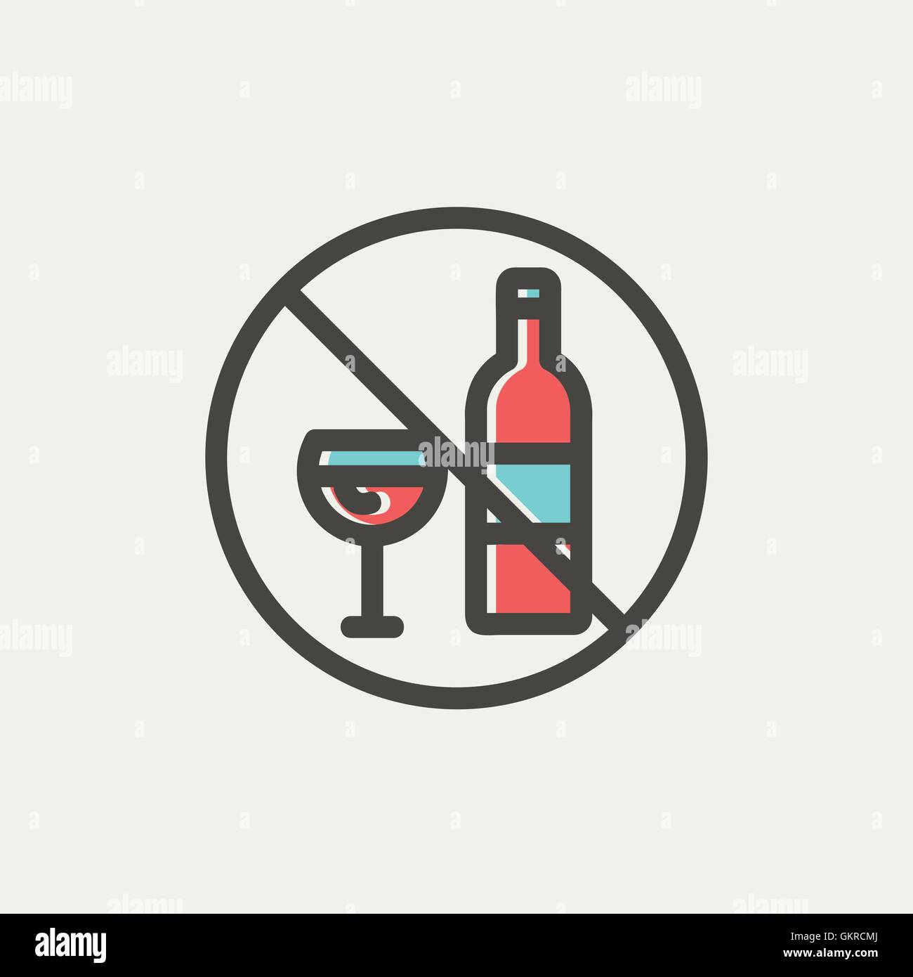 Sign warning alcohol restricted Stock Vector Images - Alamy