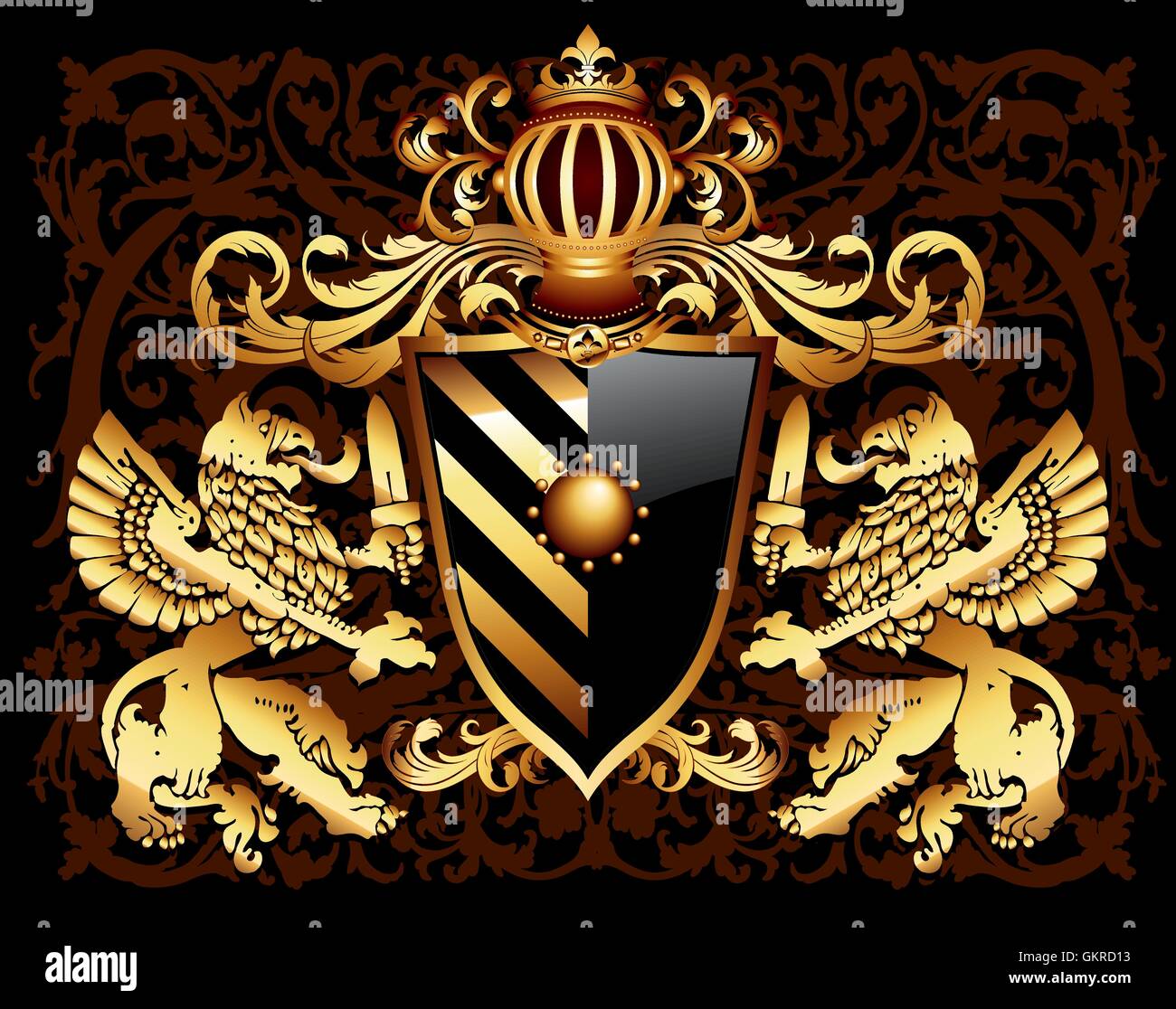 ornamental heraldic shield Stock Vector Image & Art - Alamy