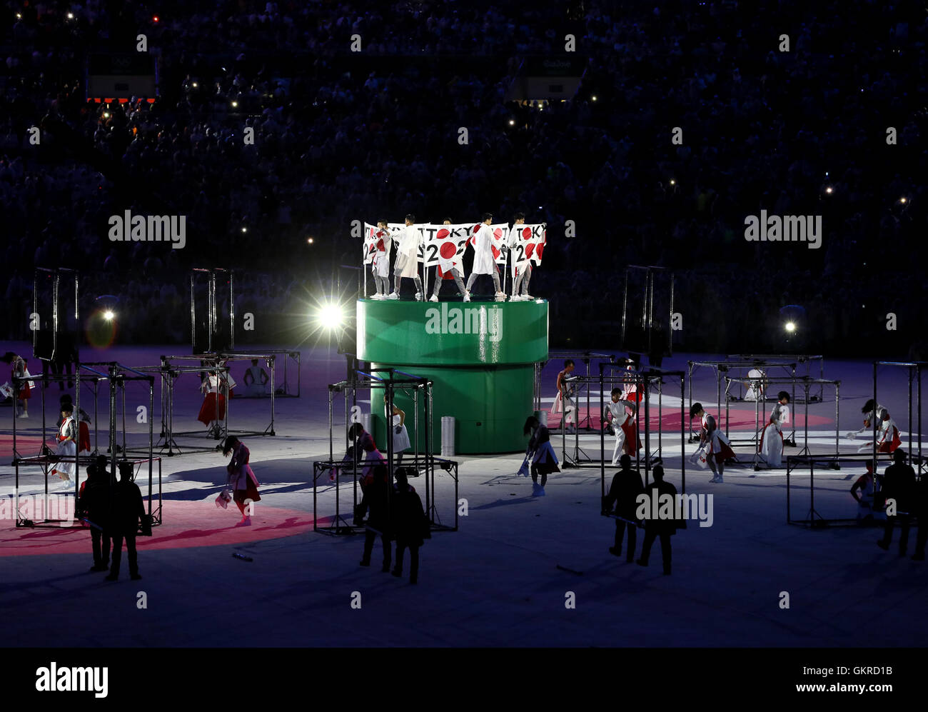 Performers during the Tokyo 2020 games during the Rio Olympic Games ...