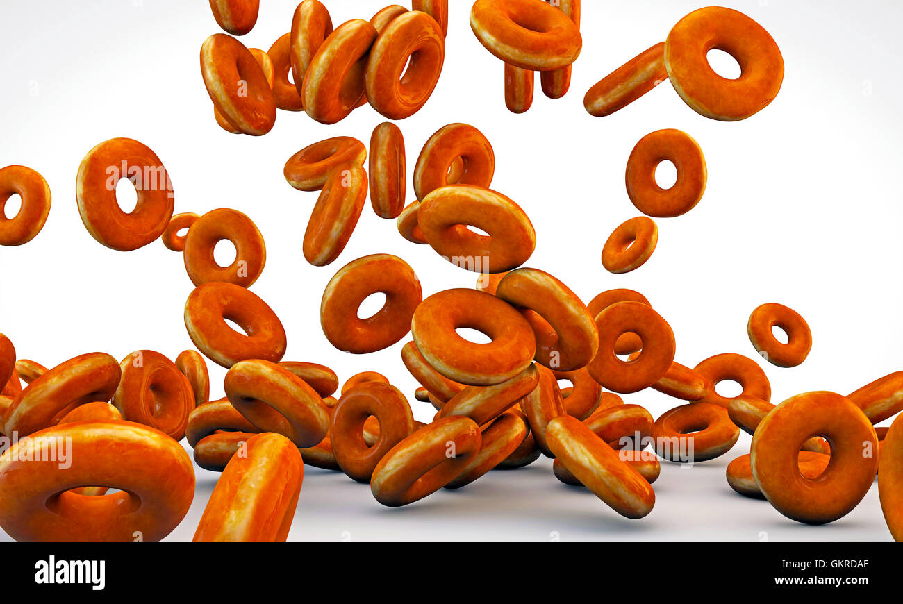 donuts falling down Stock Photo - Alamy