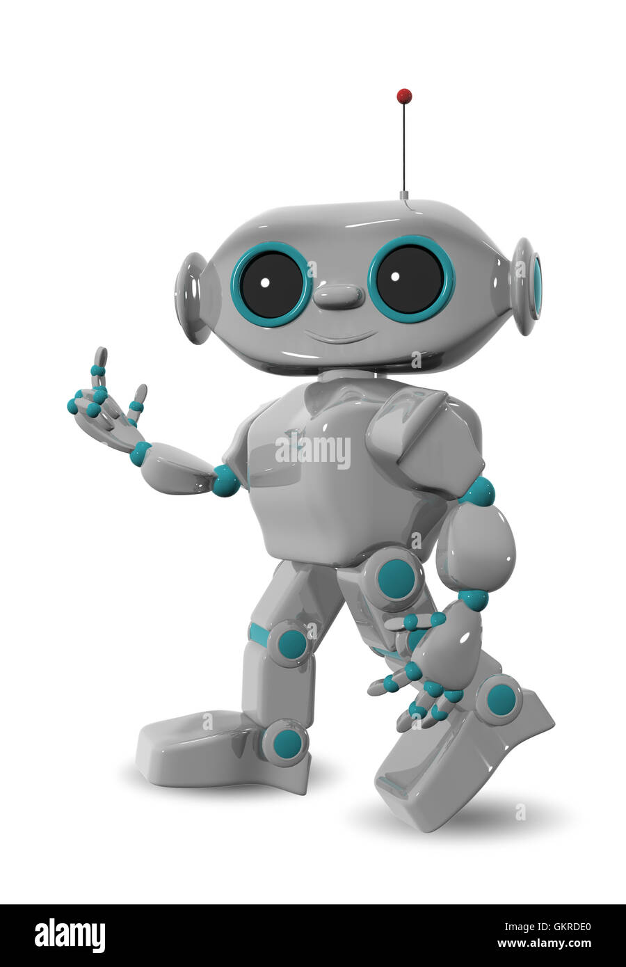 walking cheerful robot Stock Photo - Alamy