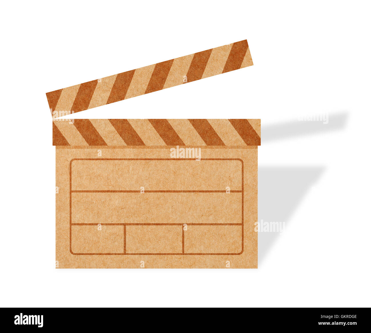 Blank Movie Clapper Boards made from Cardboard Stock Photo - Alamy