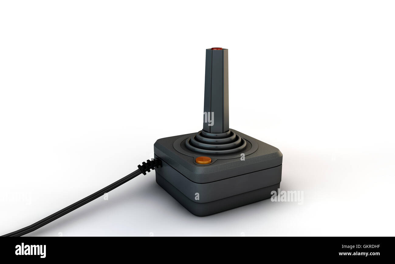 Cartoon joystick controller retro game hi-res stock photography and ...