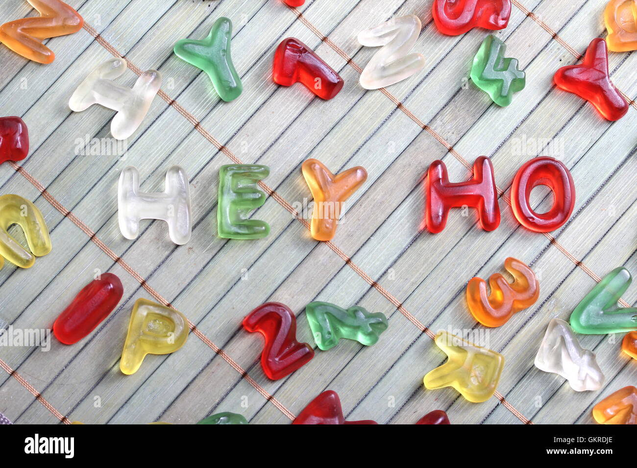 sweet letters hey ho Stock Photo - Alamy
