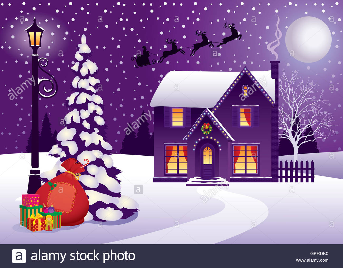 Christmas Village Cartoon Stock Photos & Christmas Village Cartoon ...