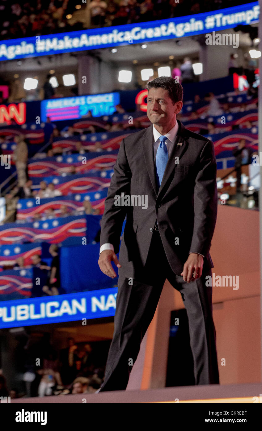 Cleveland, Ohio, USA,19th July, 2016 Speaker of the House Paul Ryan at ...