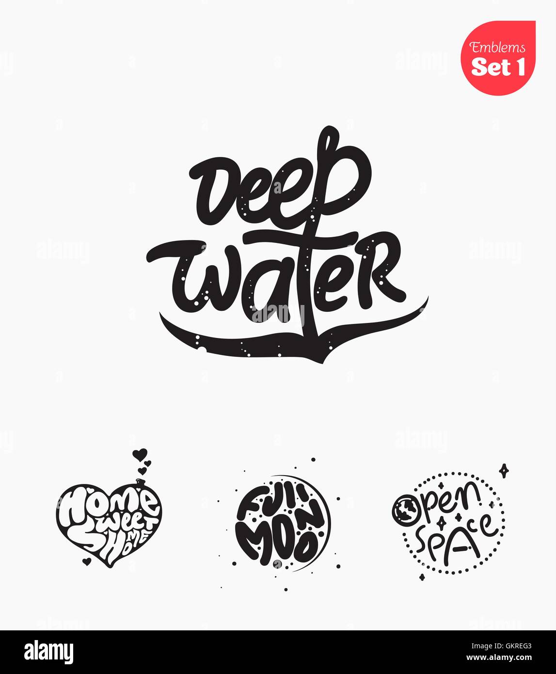 Set of calligraphic emblems Stock Vector Image & Art - Alamy