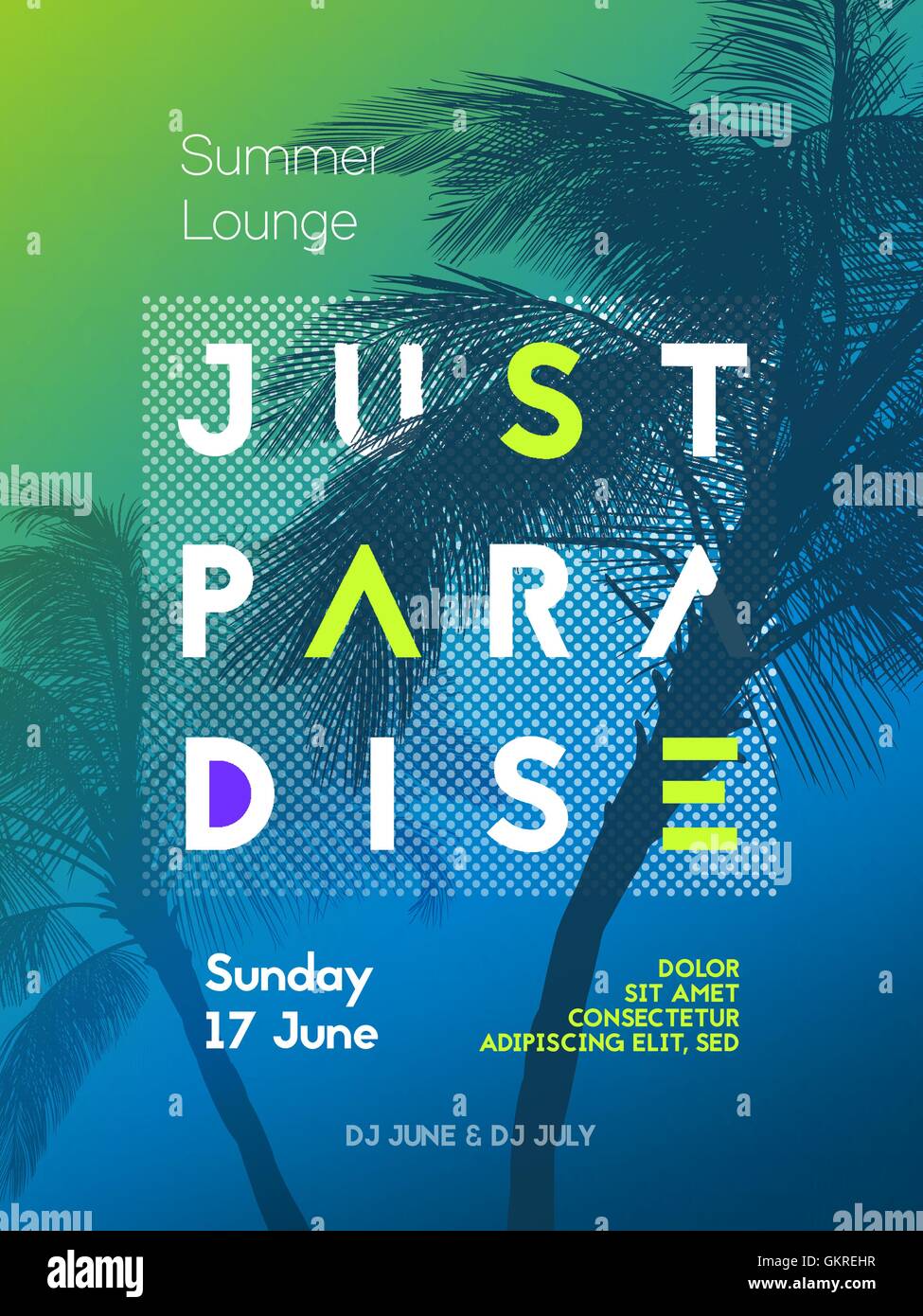 Summer time party poster design template Stock Vector Image & Art - Alamy