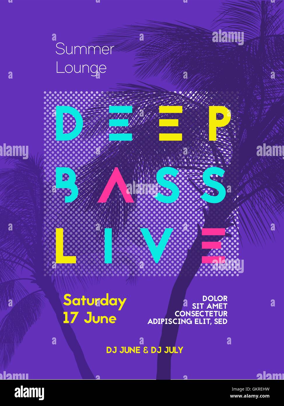 Summer time party poster design template Stock Vector Image & Art - Alamy