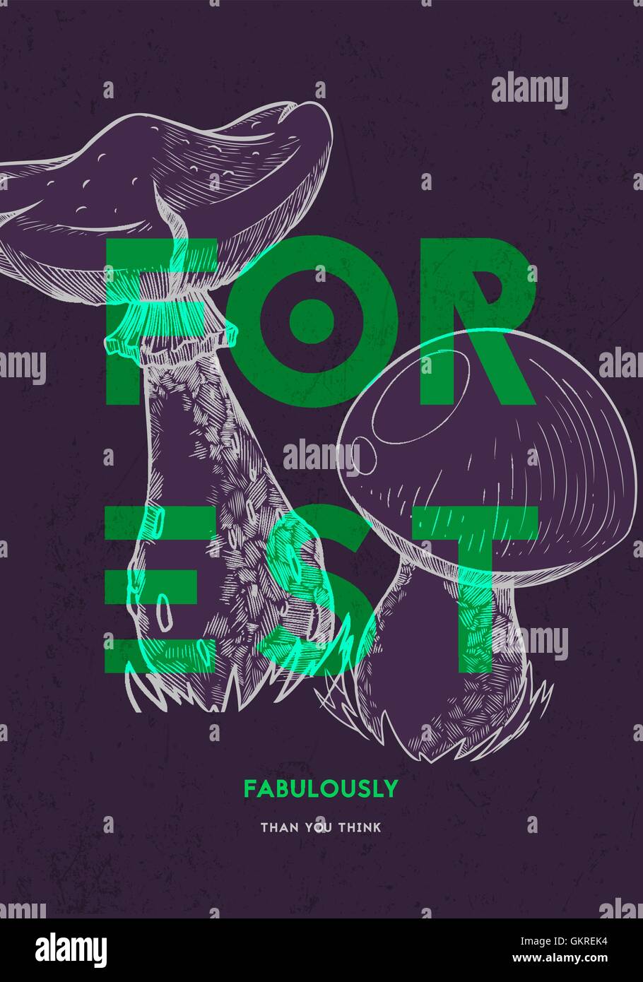 Poster design template. Forest mushrooms Stock Vector Image & Art - Alamy