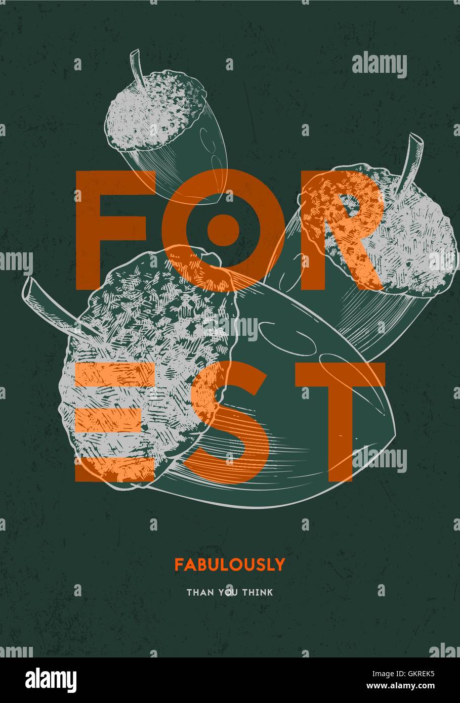 Poster design template. Forest natural objects Stock Vector Image & Art ...