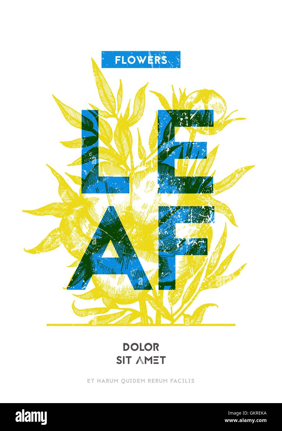 Poster design template with floral composition Stock Vector Image & Art ...