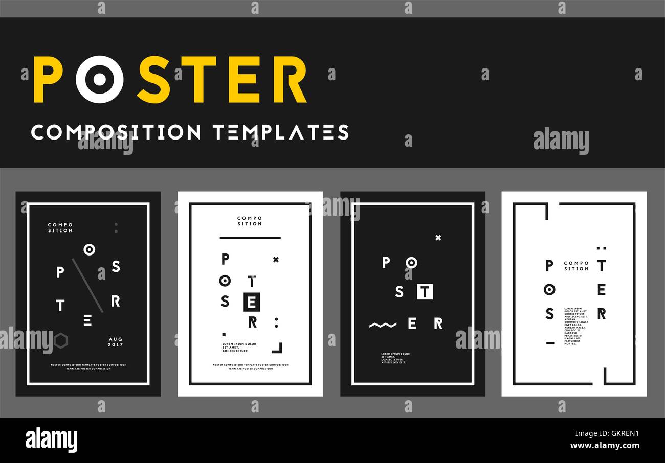 Set of Poster, Flyer, Brochure, Layout Templates Stock Vector Image ...