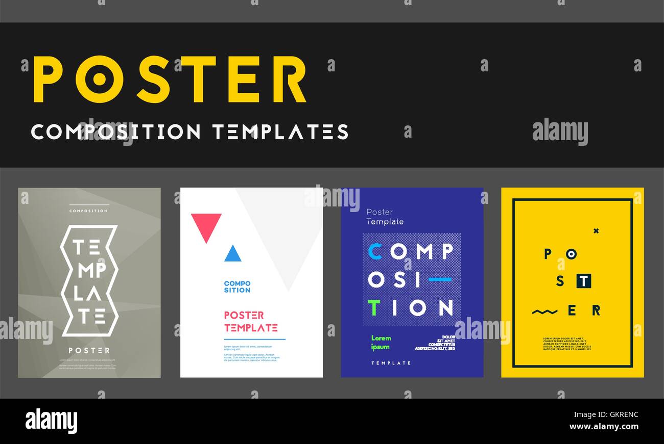 Set of Poster, Flyer, Brochure, Layout Templates Stock Vector Image ...