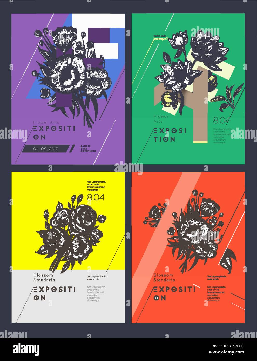 Set of Layout Templates for Flyer or Brochure Stock Vector Image & Art ...