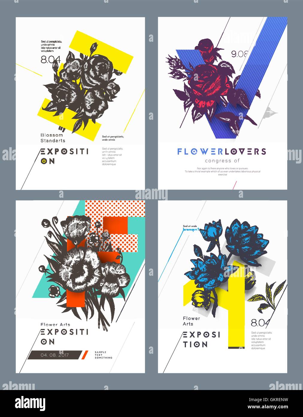 Set of Layout Templates for Flyer or Brochure Stock Vector Image & Art ...