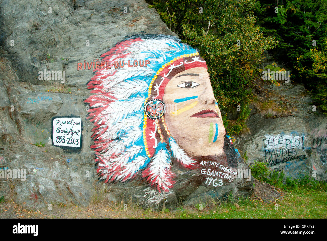 Indian Head - Riviere-Du-Loup - Canada Stock Photo - Alamy