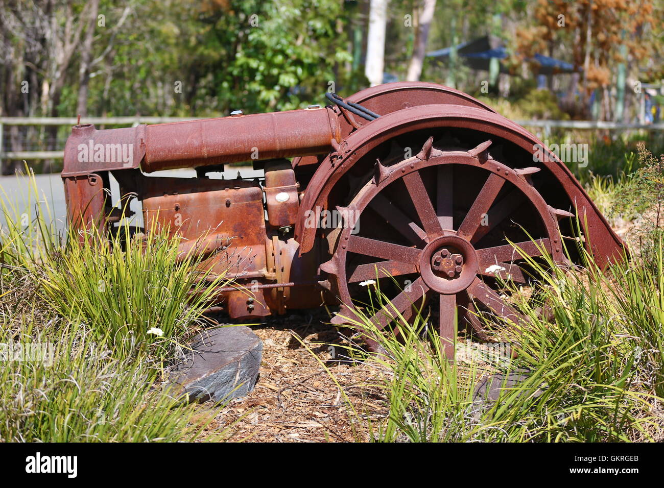 Rusty Old Tractor Stock Photo - Alamy