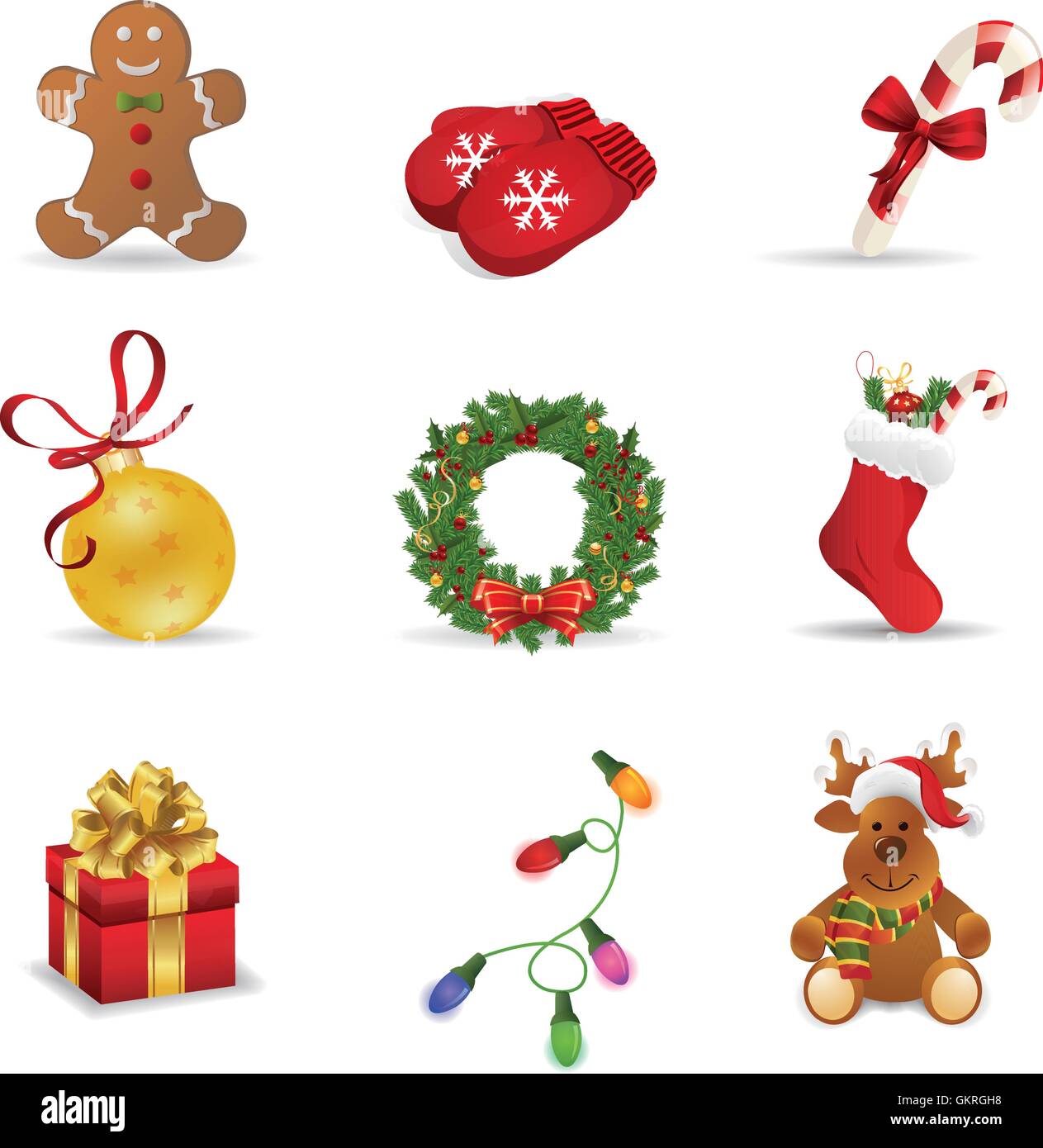 christmas icons 02 Stock Vector Image & Art - Alamy