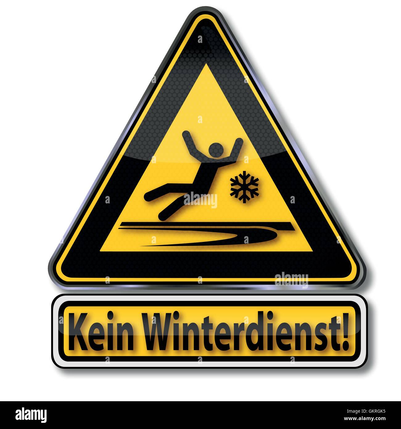 warning sign no winter service Stock Vector Image & Art - Alamy