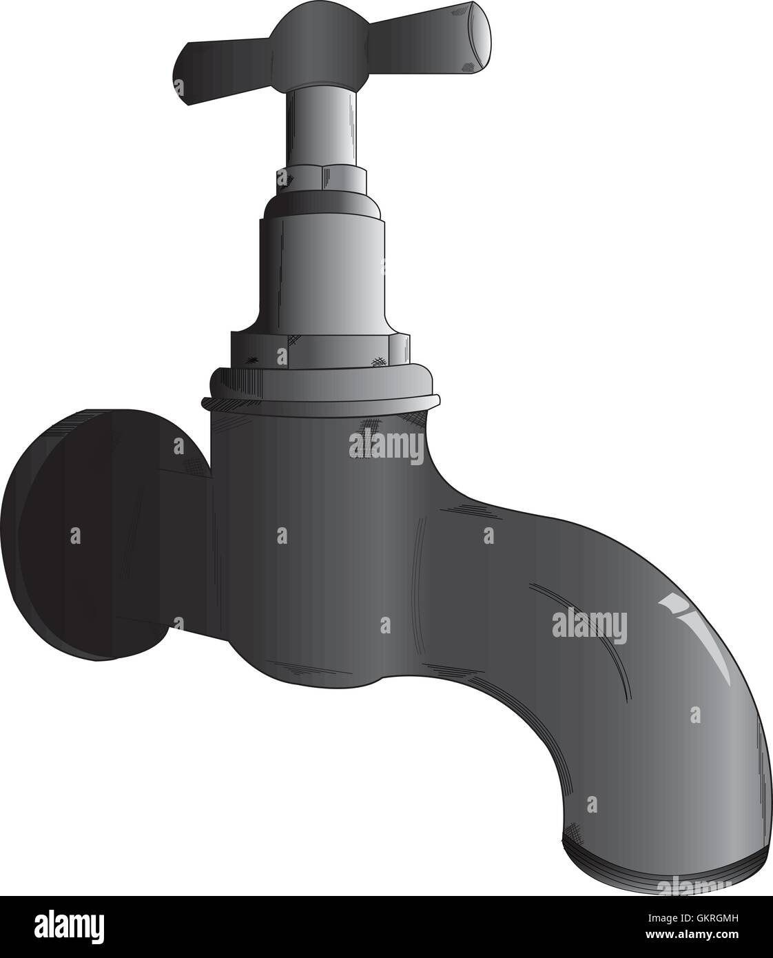 metal valve vector tap faucet water house building drink drinking bibs ...