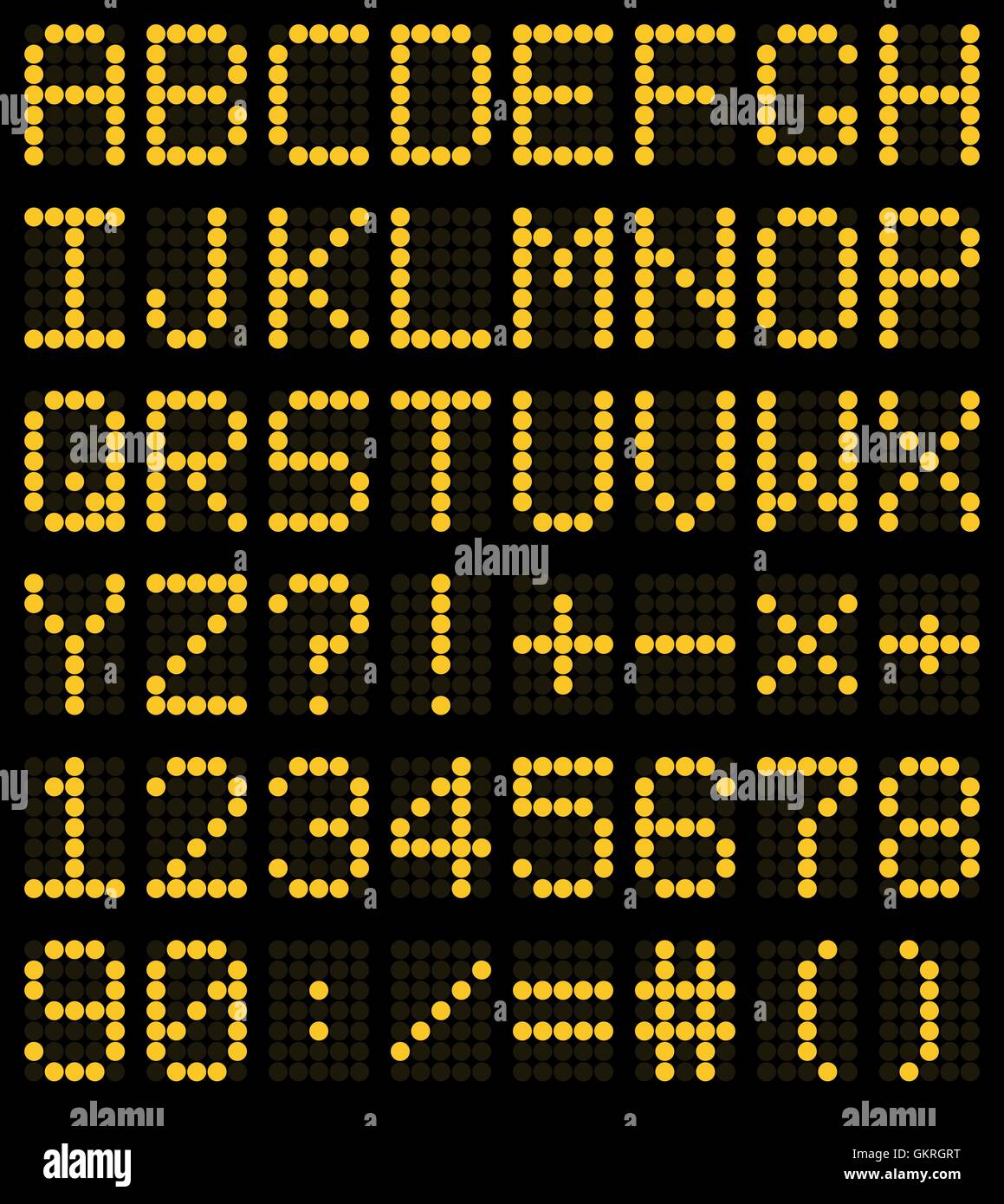 Colorful orange LED set against a dark background Stock Vector Image ...