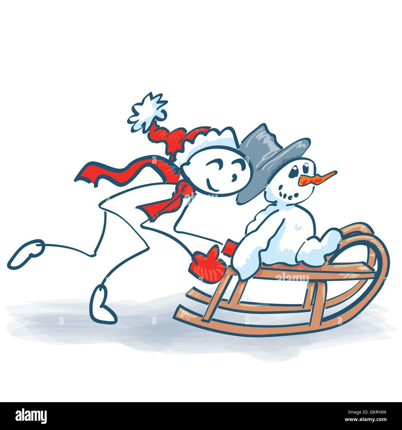 Snowman winter work design hi-res stock photography and images - Alamy