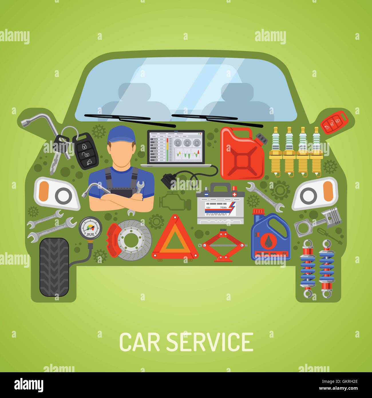 Car Service Concept Stock Vector Image & Art - Alamy