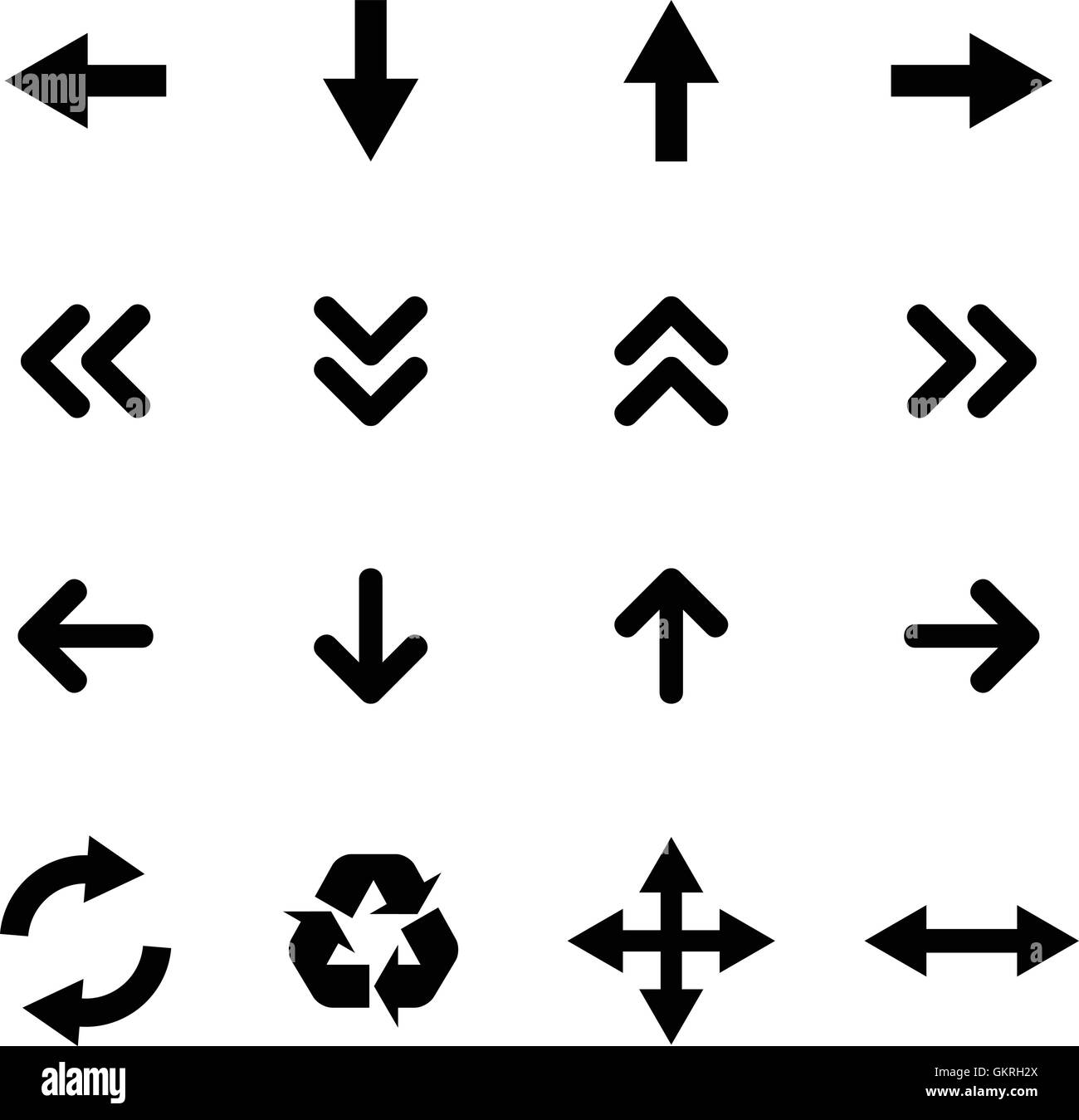 Upload download symbols collection Cut Out Stock Images & Pictures - Alamy