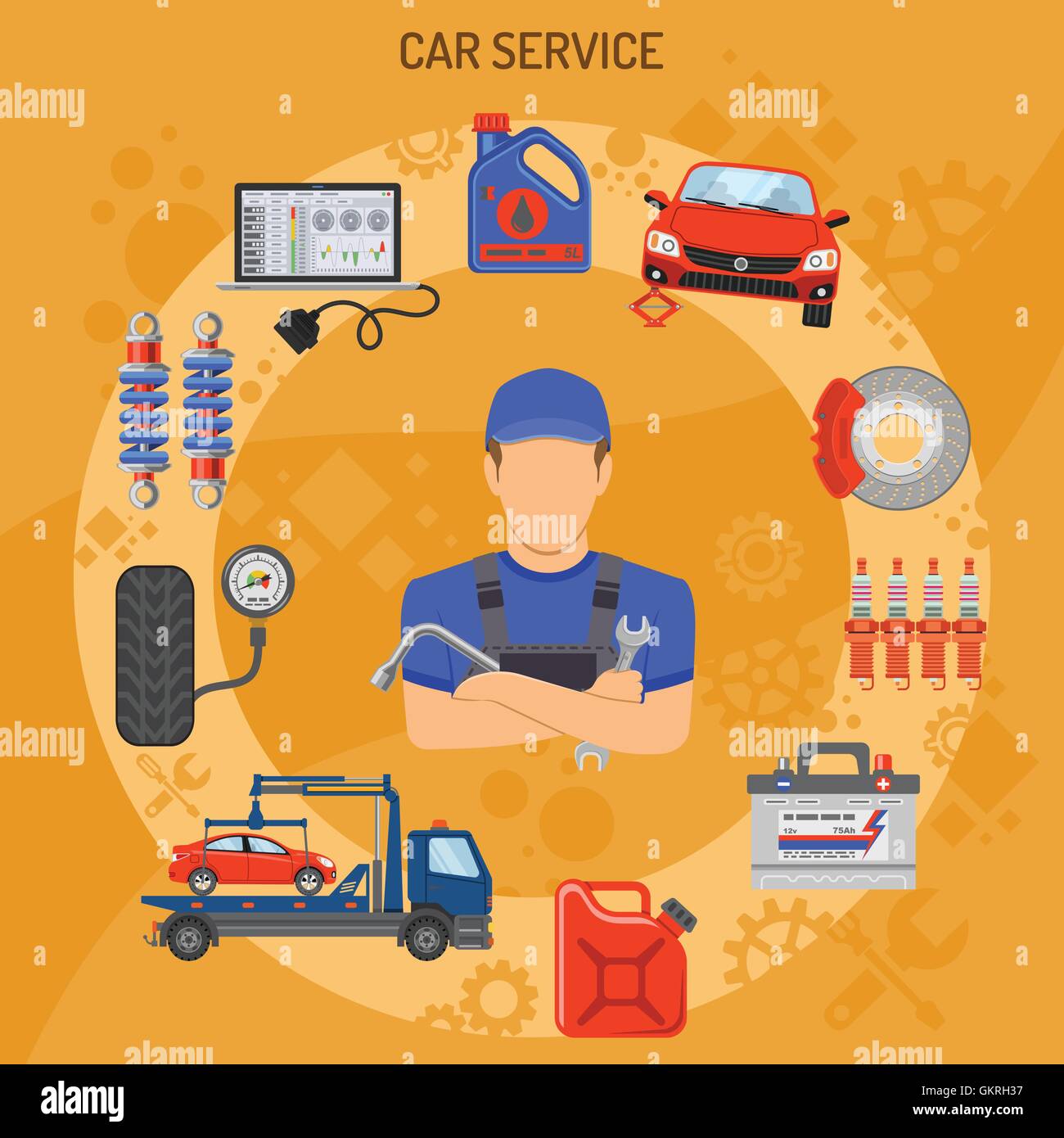 Car Service Concept Stock Vector Image & Art - Alamy