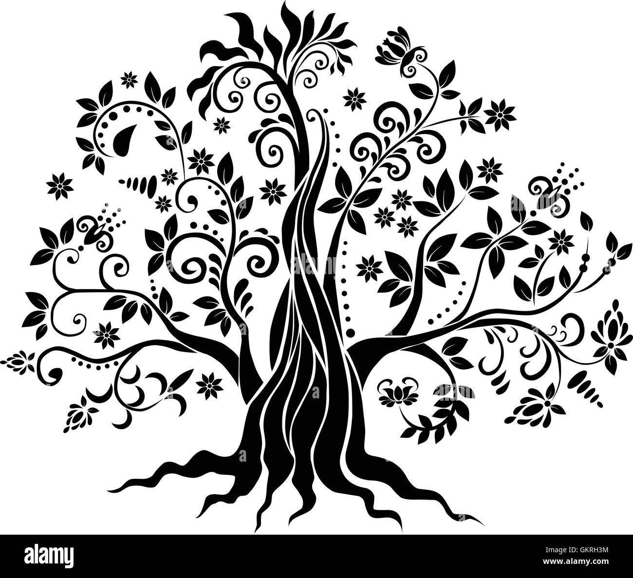 leaf art isolated model design project concept plan draft tree graphic ...