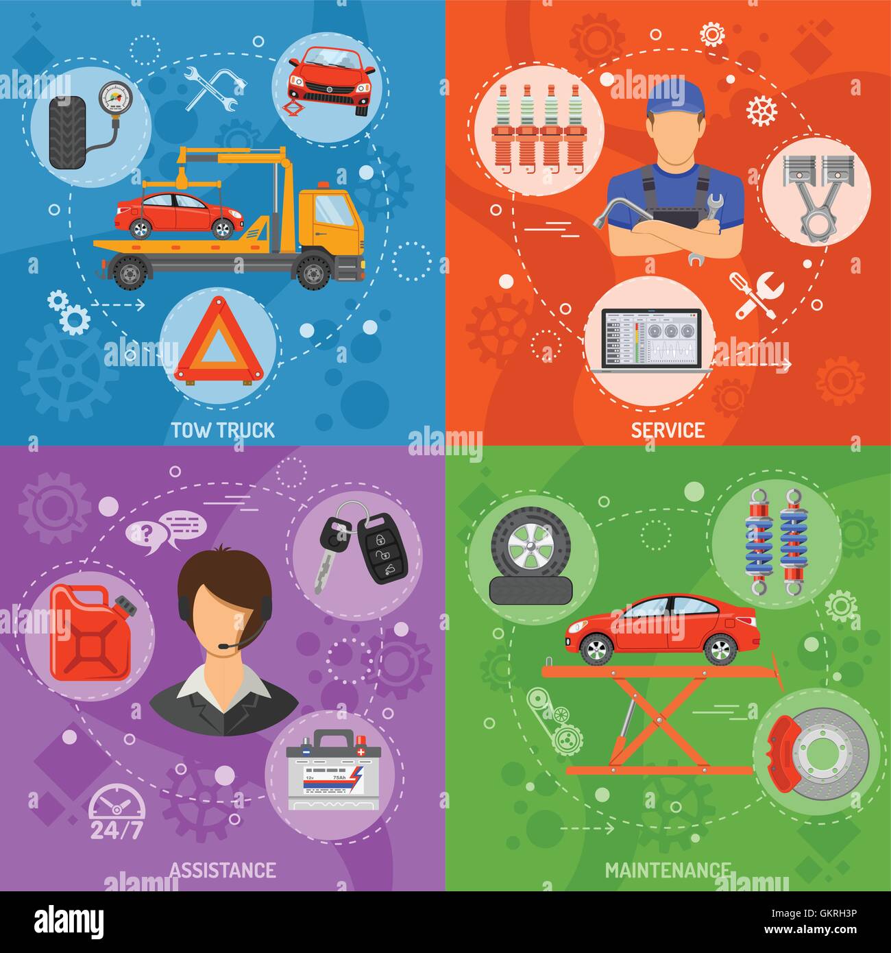 Car Service Banners Stock Vector Image & Art - Alamy