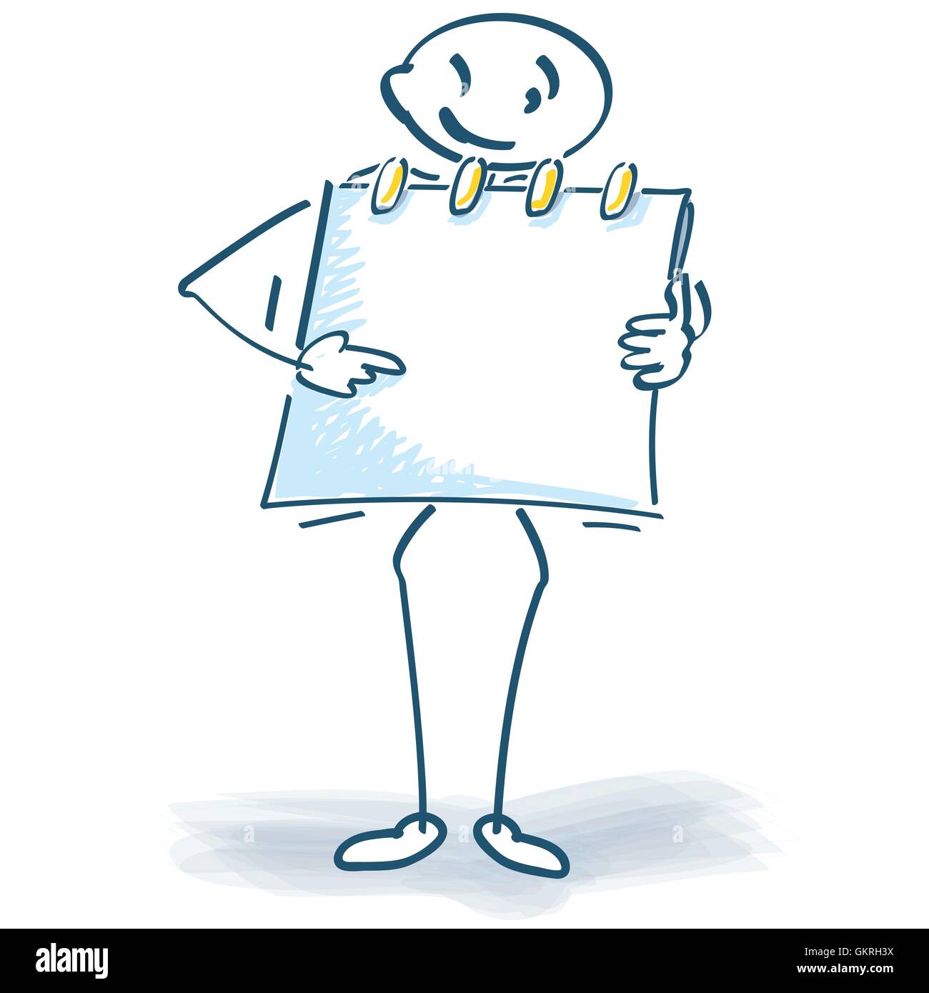 stick figure with note block Stock Vector Image & Art - Alamy