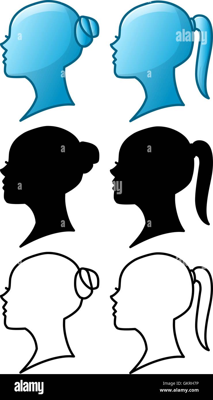 Human being side face Stock Vector Images - Alamy