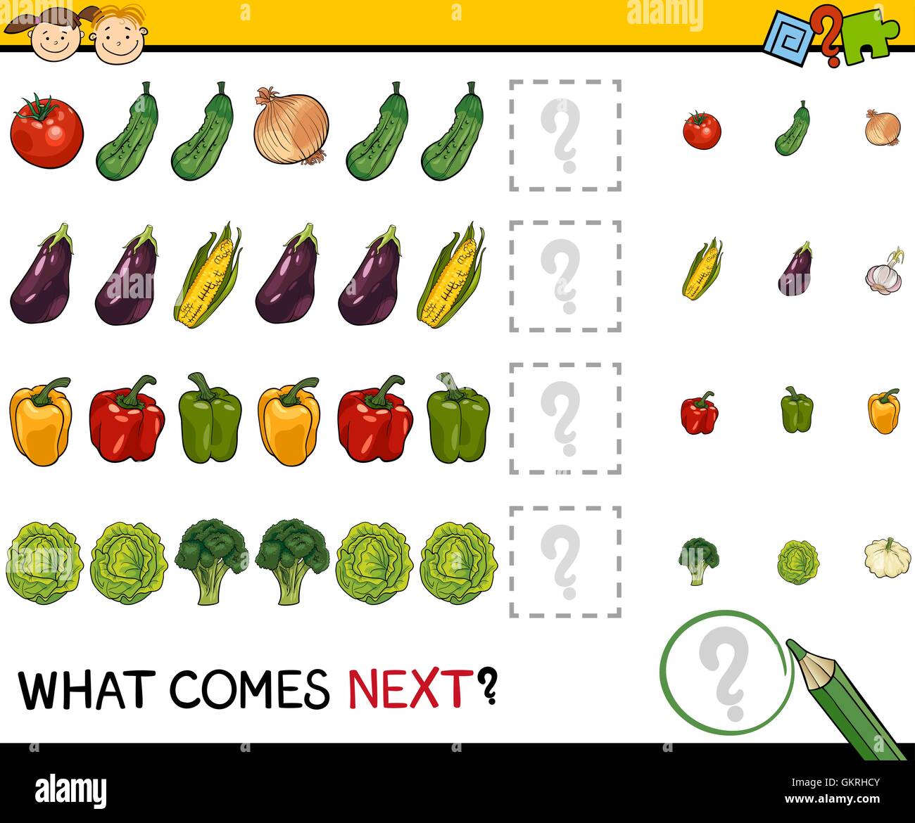 education illustration puzzle pattern cartoon next complete perfect ...