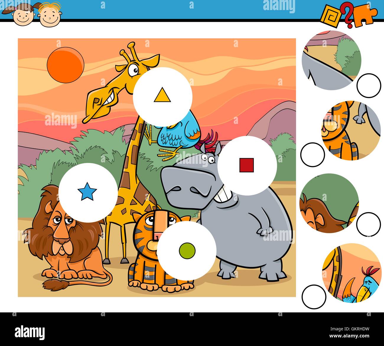 education illustration puzzle find piece section segment part area ...