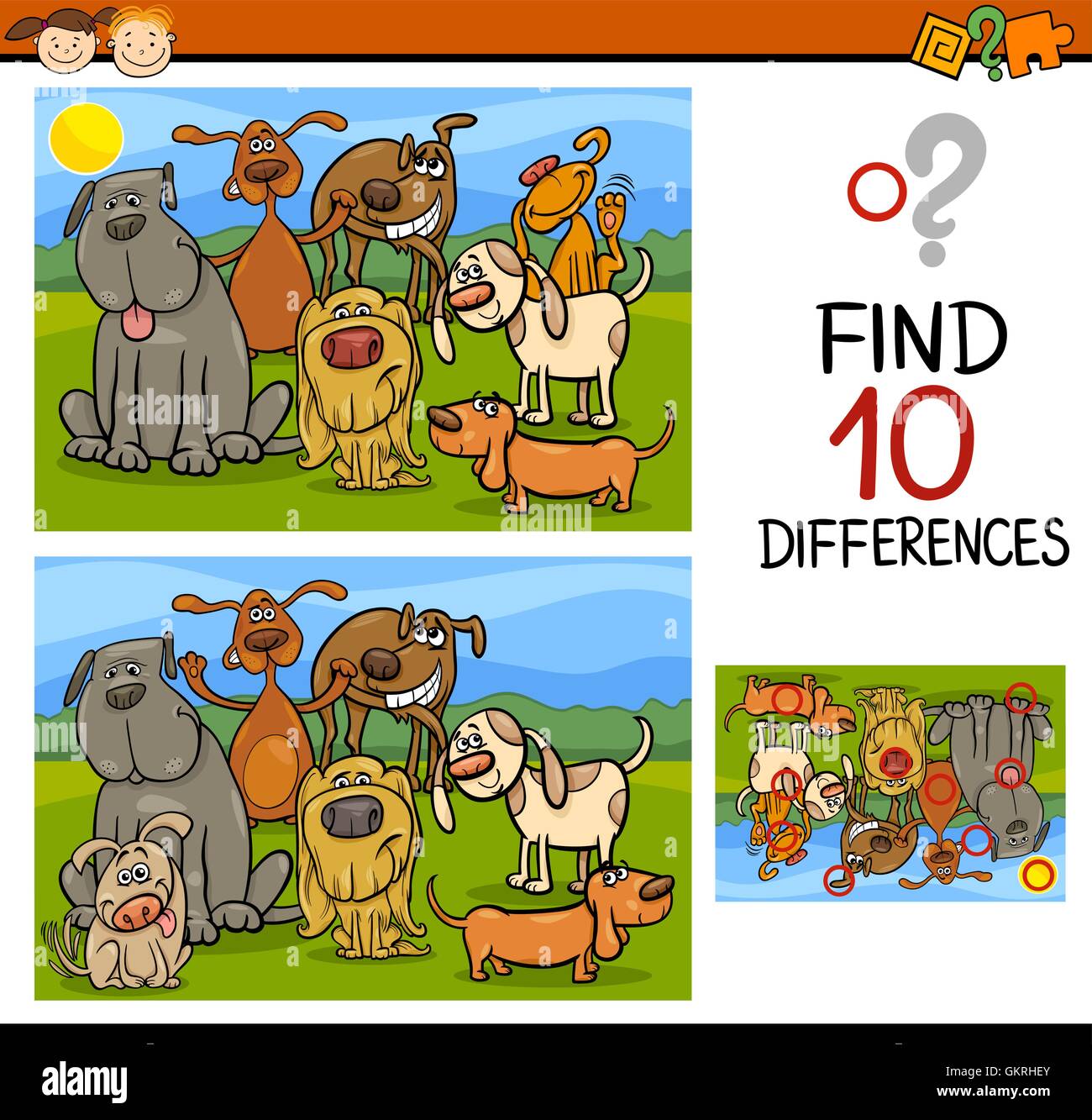 finding differences game cartoon Stock Vector Image & Art - Alamy