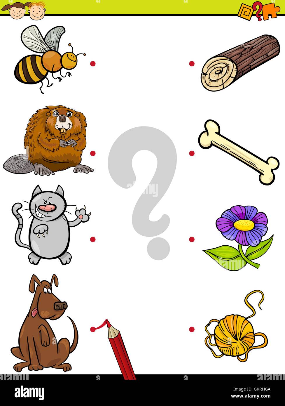 match elements education game Stock Vector Image & Art - Alamy