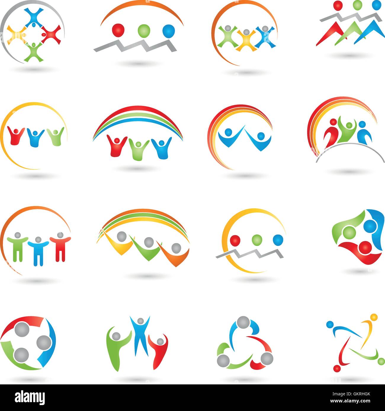 people logos collection team Stock Vector Image & Art - Alamy