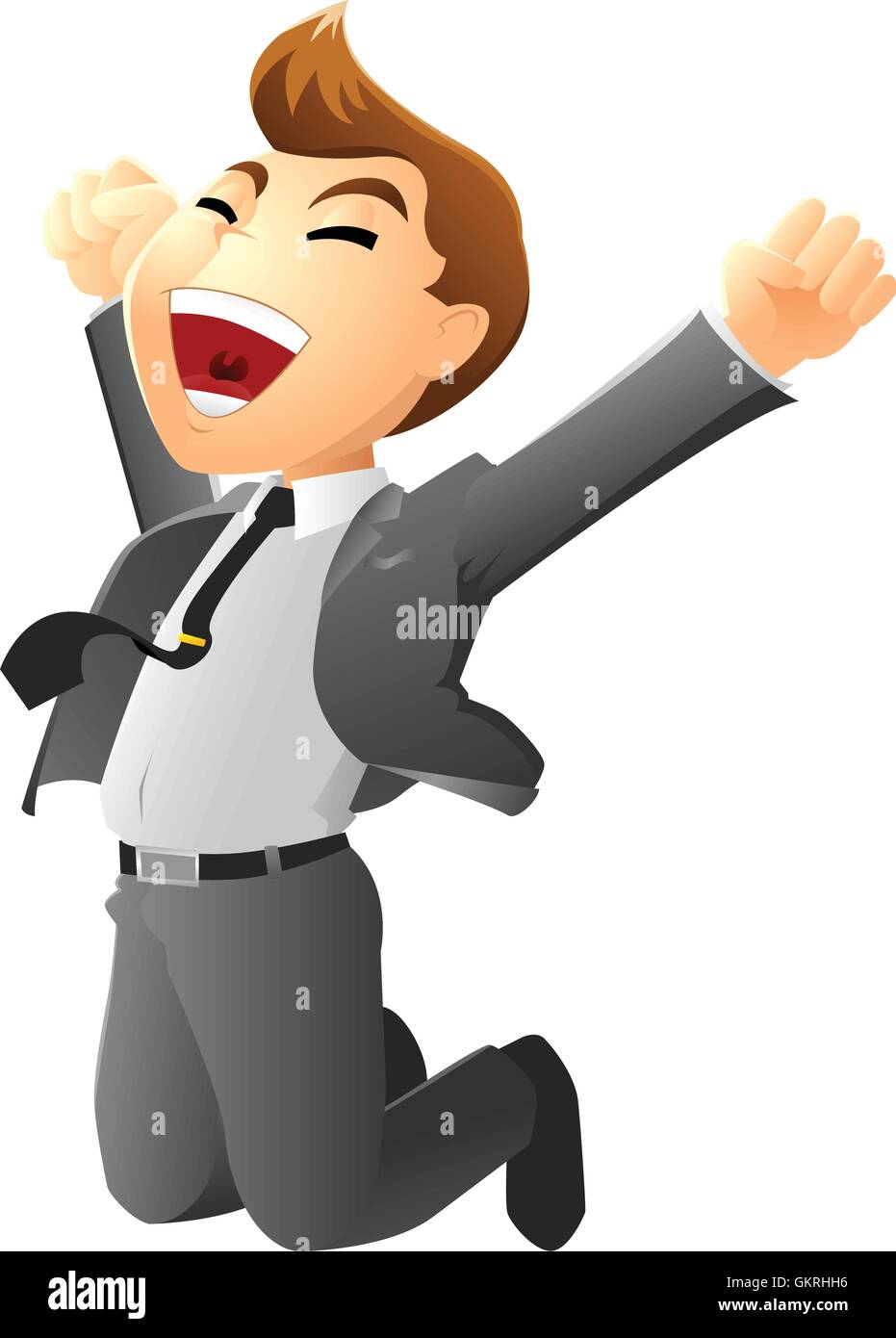 illustration of jumping businessman Stock Vector Image & Art - Alamy