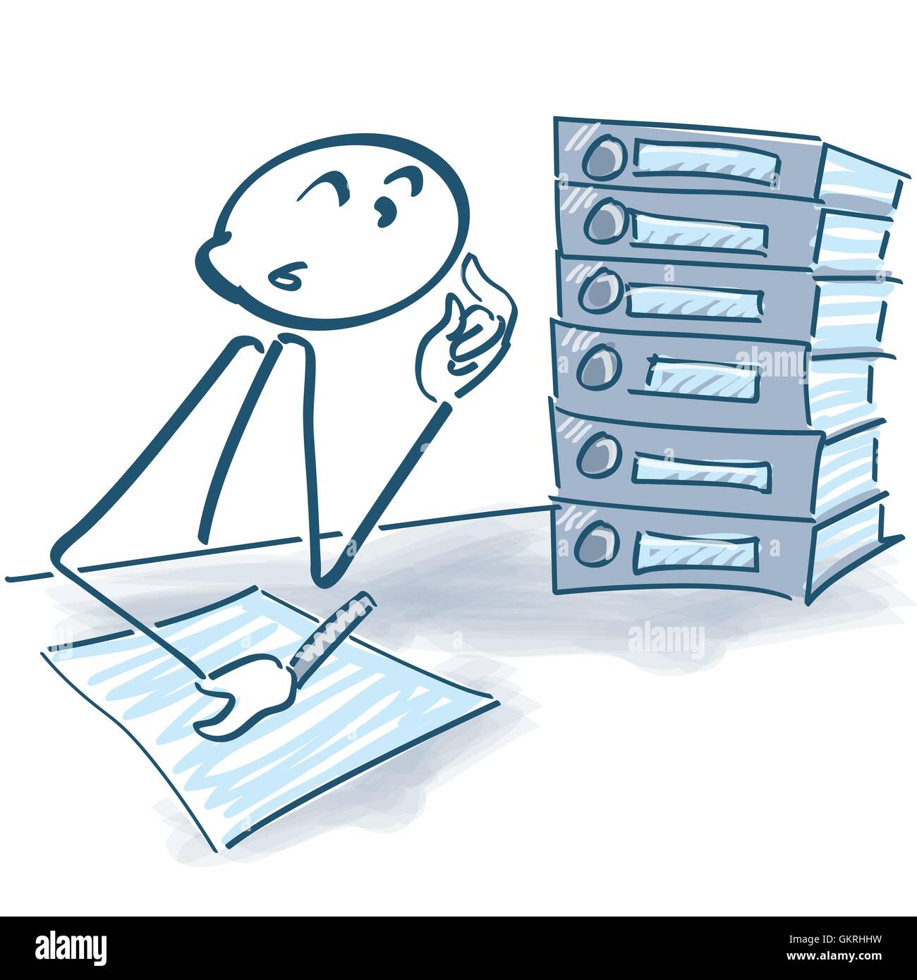 Overtime frustration Stock Vector Images - Alamy