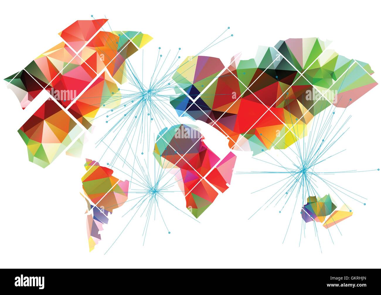 abstract multicolor world map Stock Vector Image & Art - Alamy