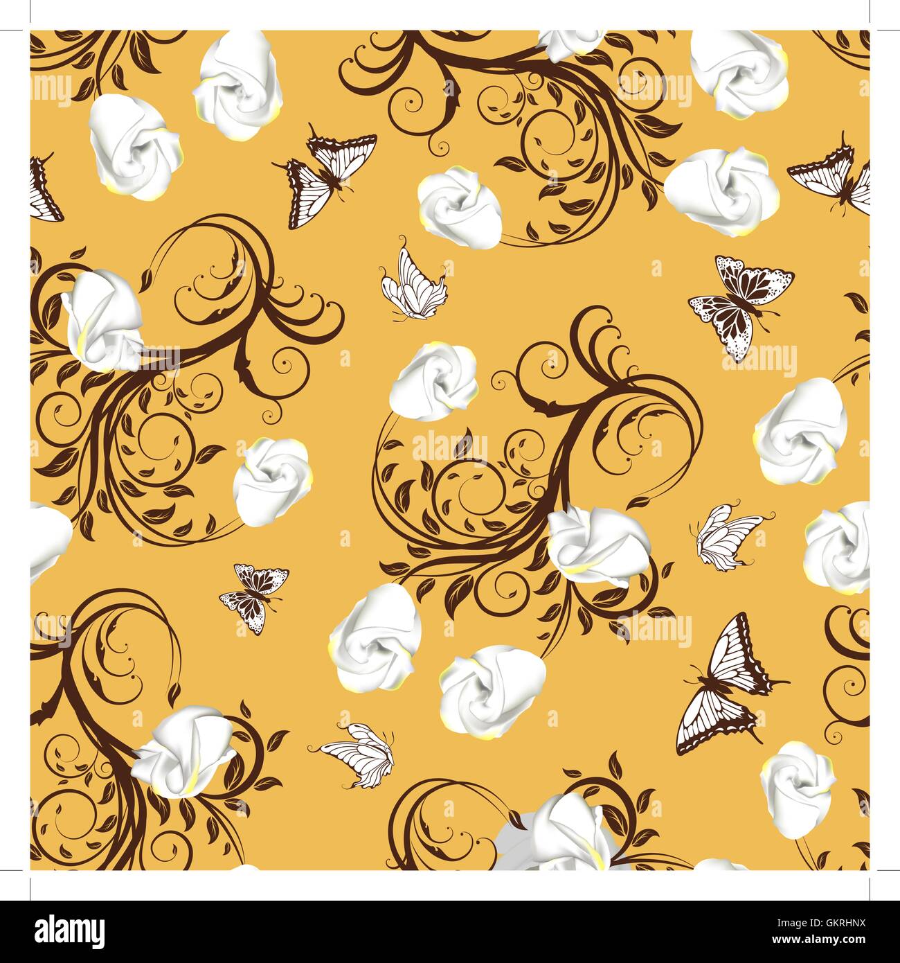 Floral garden photo Stock Vector Images - Alamy