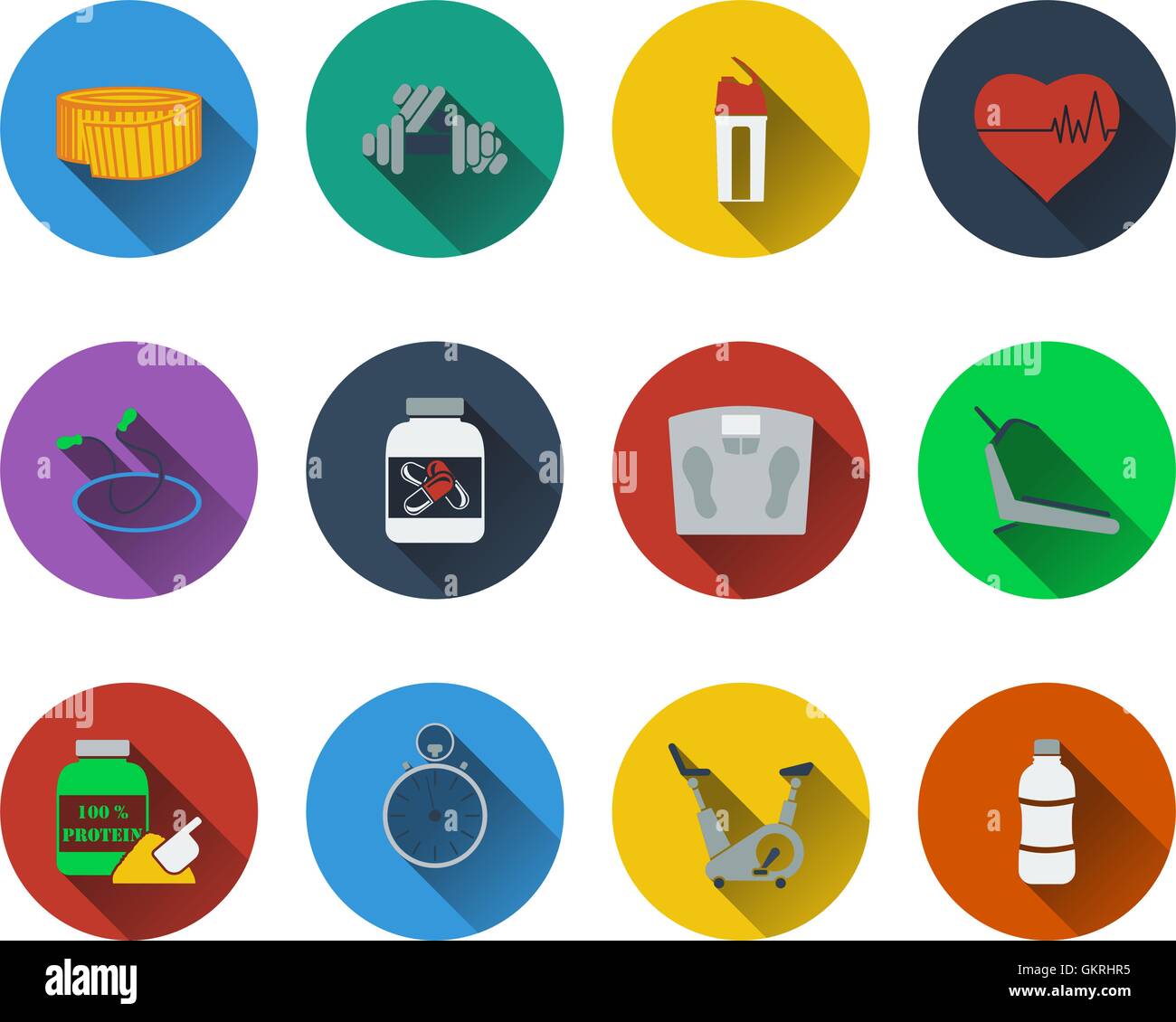 Set of fitness icons Stock Vector Image & Art - Alamy