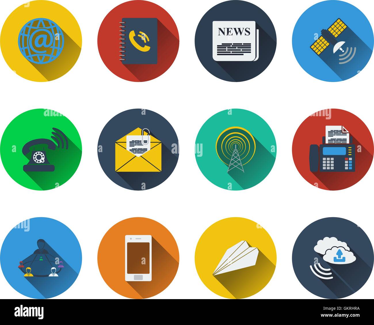 Set of communication icons Stock Vector Image & Art - Alamy