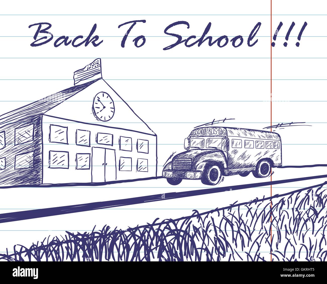 School photo backdrop Stock Vector Images - Alamy