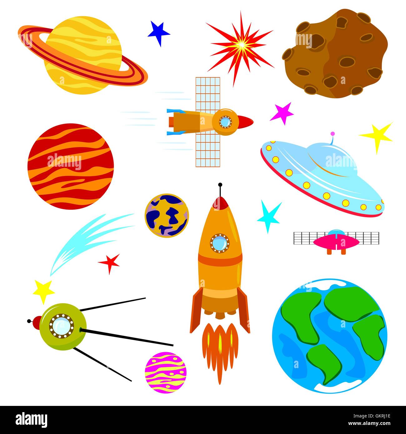 Astronautics and space technology Stock Vector Images - Alamy