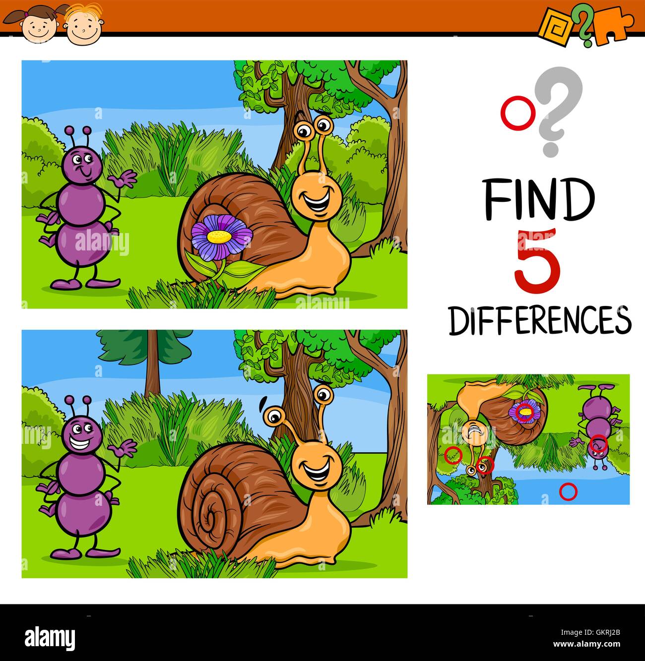 Kindergarten educational task Stock Vector Images - Alamy